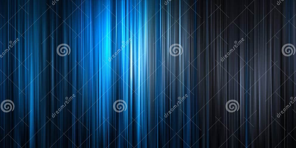 Abstract Background with Vertical Vibrant Bright Blue and Black Stripes ...