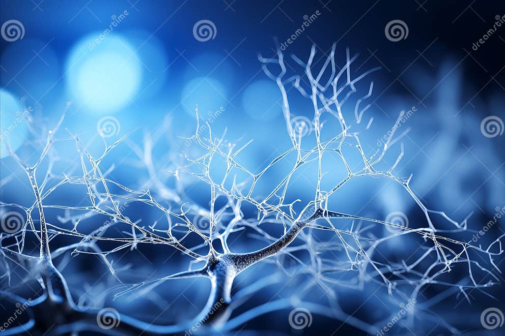 Abstract Background with Vibrant Neuron Cells in a Mesmerizing Display ...