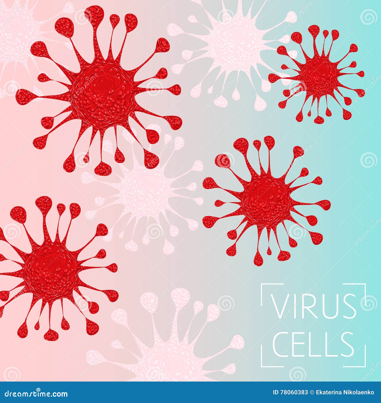 Abstract Background with Virus Cells. Stock Vector - Illustration of ...
