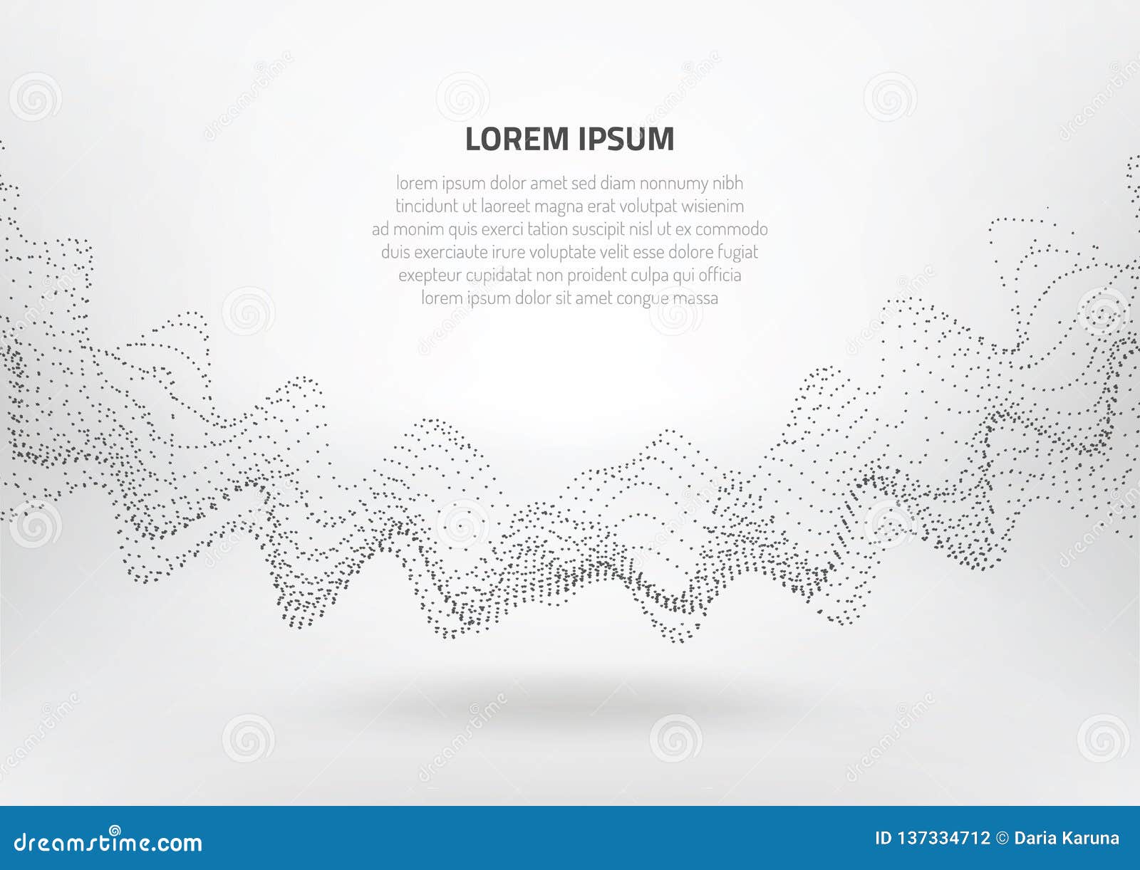 Abstract Background with Volumetric Forms of Particles. Particle ...