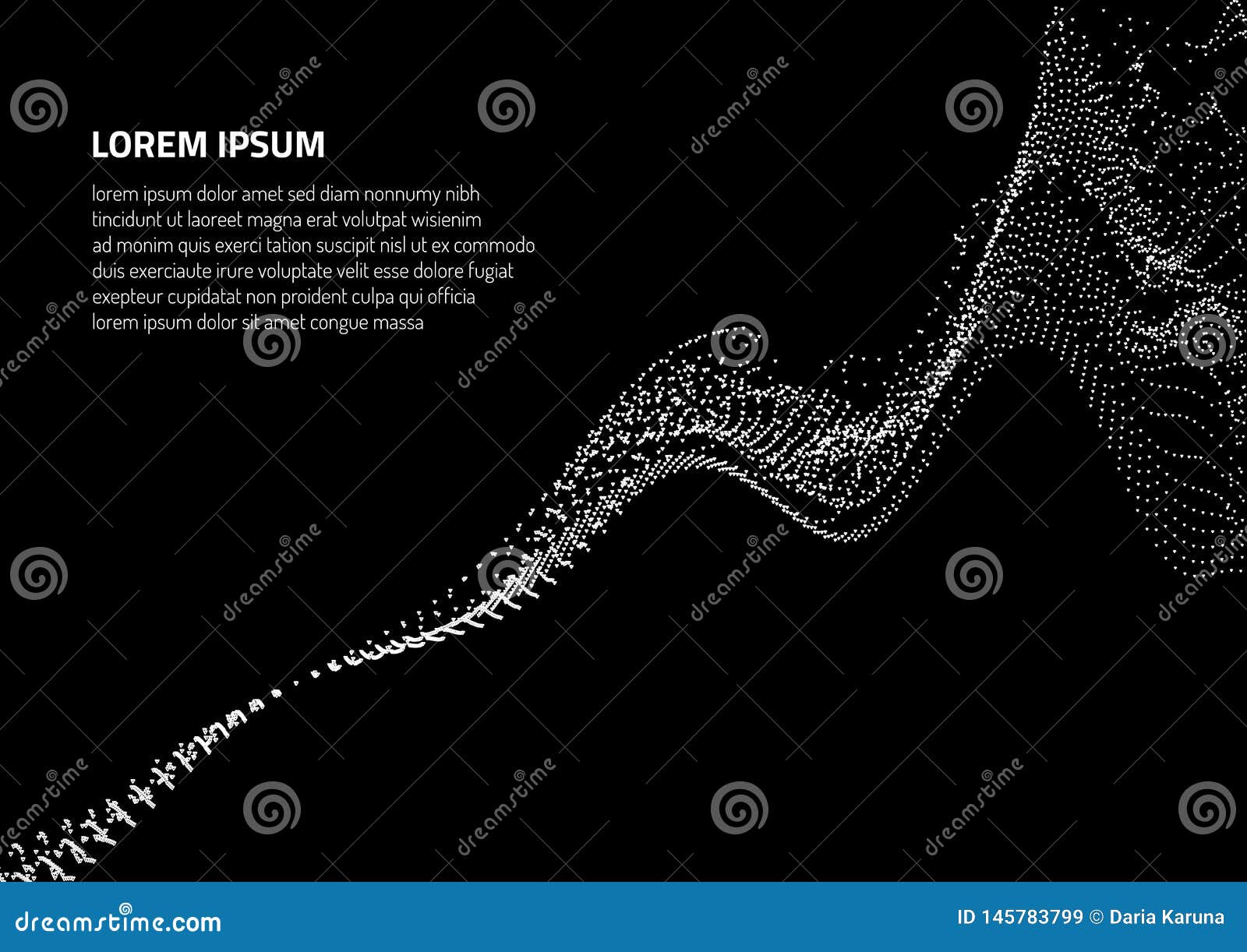 Abstract Background with Volumetric Forms of Particles. Particle ...