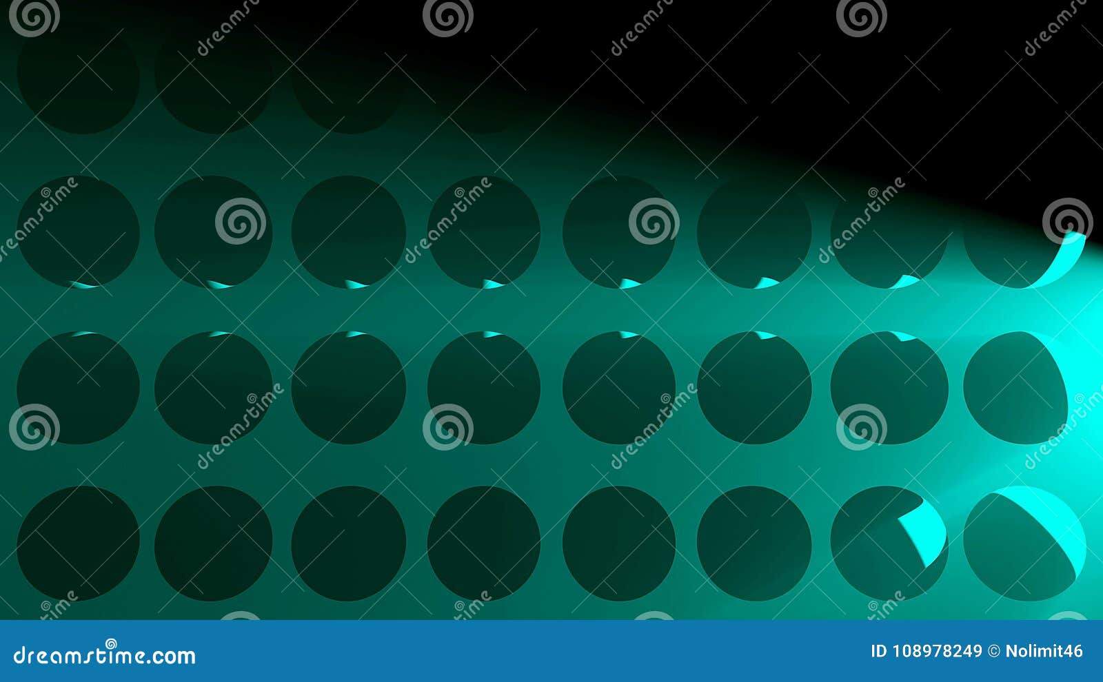 Abstract Background with Volumetric Lights and Spheres Stock ...