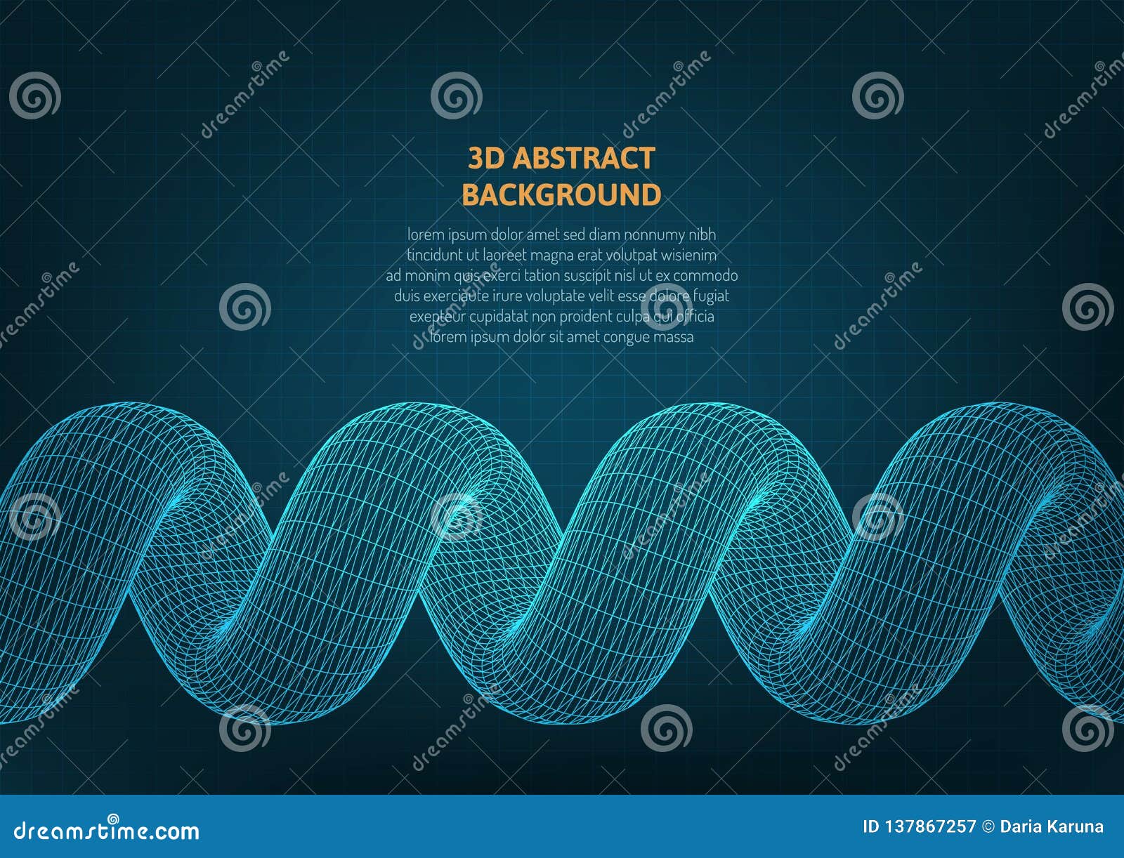 Abstract Background With A Volumetric Object On The Surface Stock