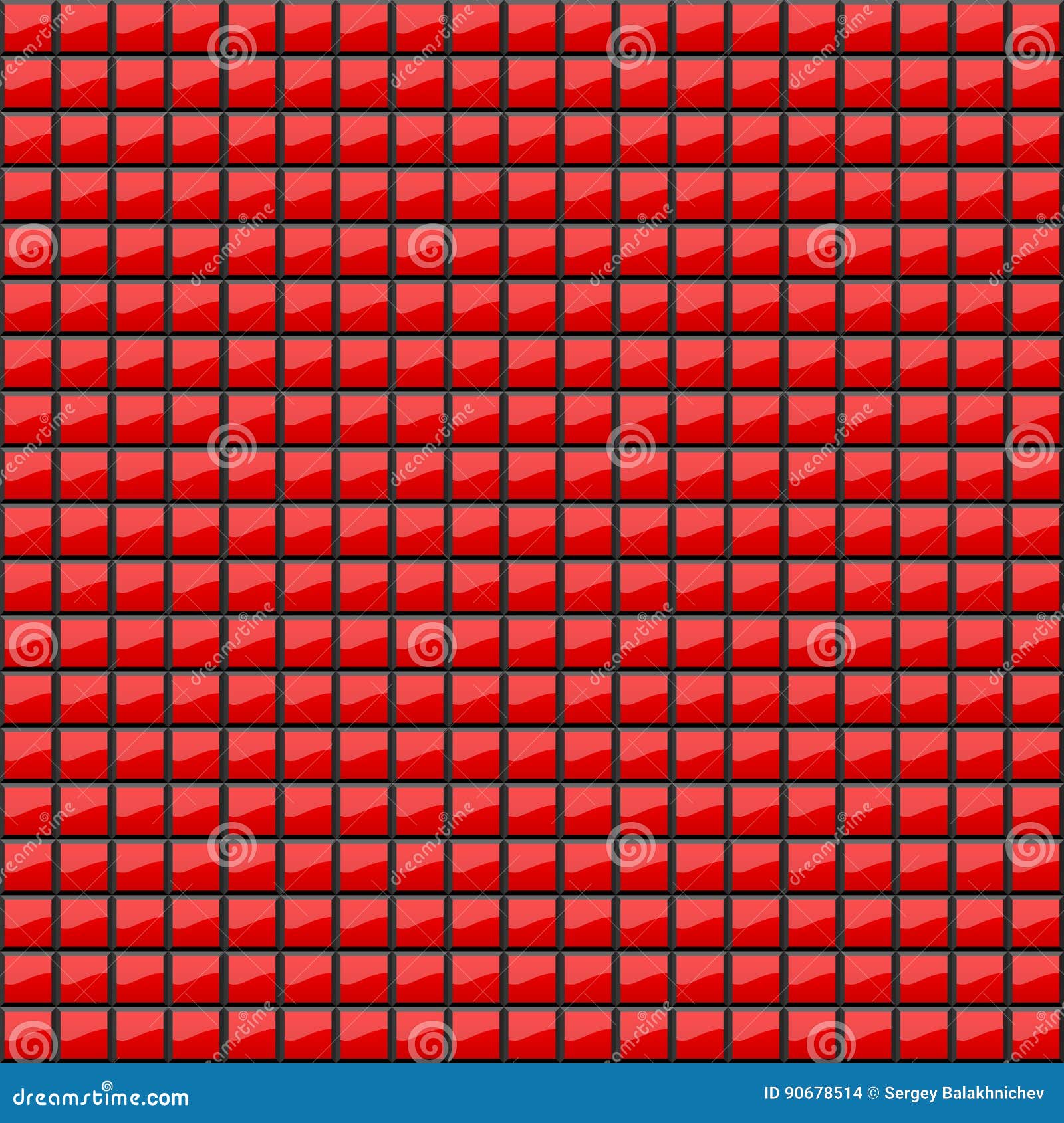 Abstract Background of Volumetric Red Squares. 3d Illustration. a ...