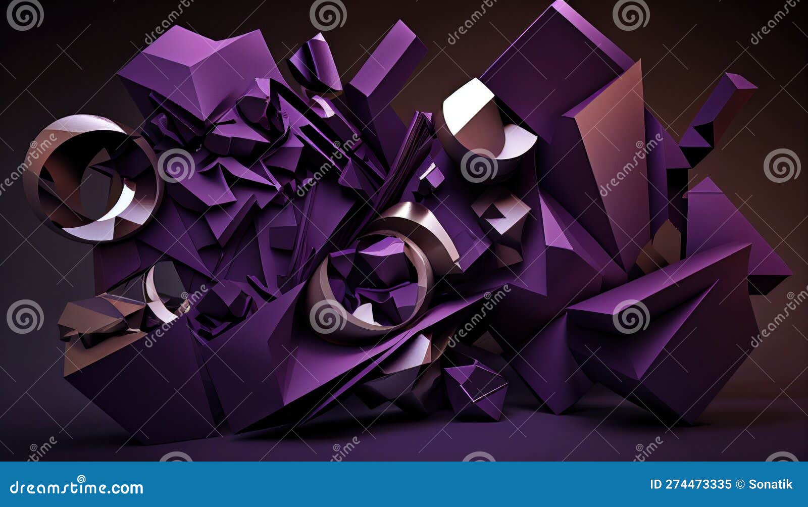 Abstract Background with Voluminous Purple Elements by Generative AI ...