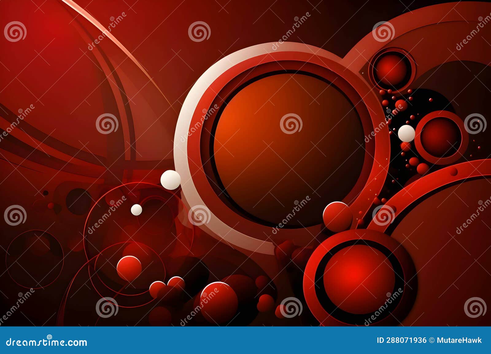 Abstract Background Wallpaper with Red Circles Stock Illustration ...