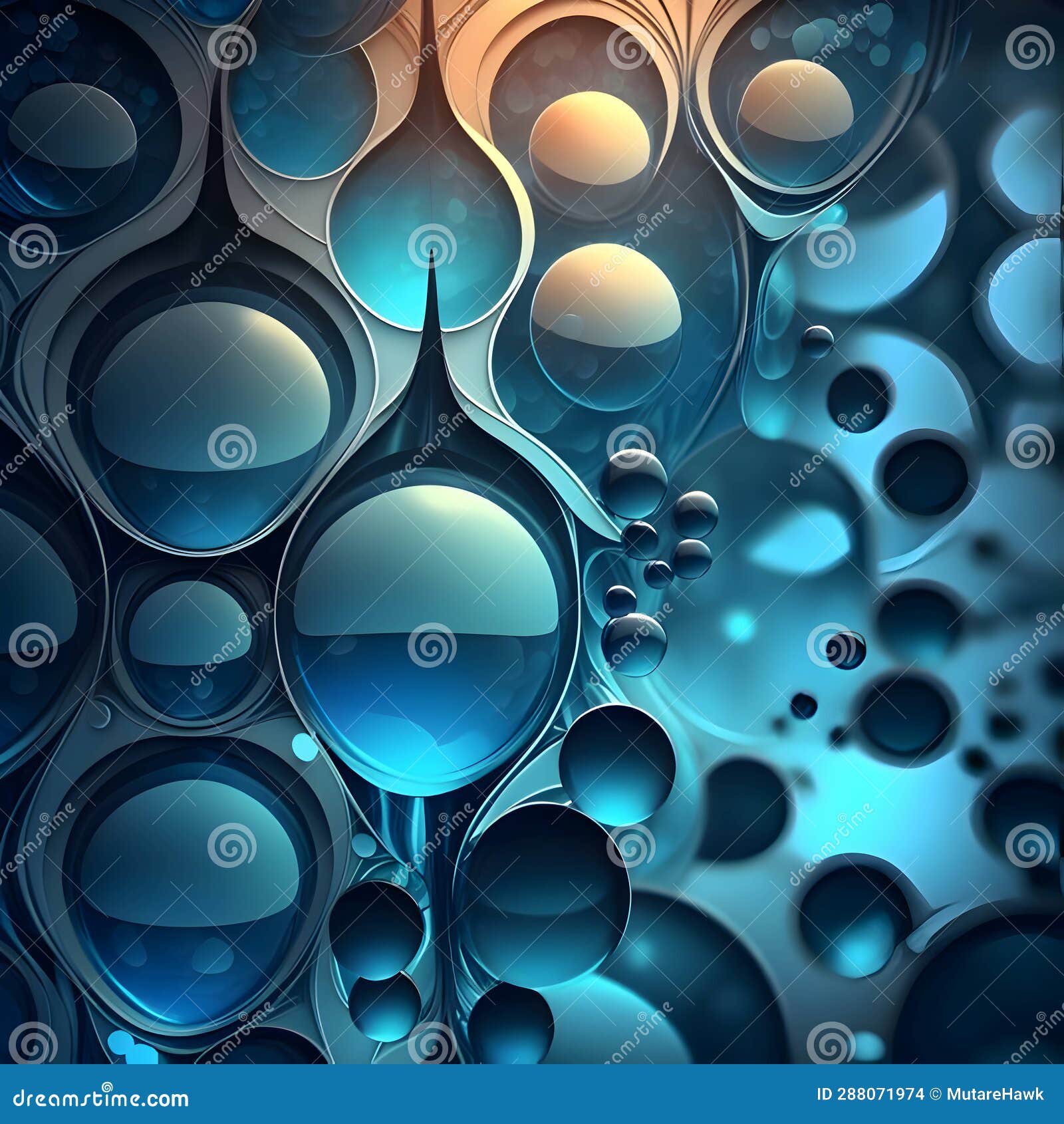 Abstract Background Wallpaper with Turquoise Bubbles Stock Vector ...