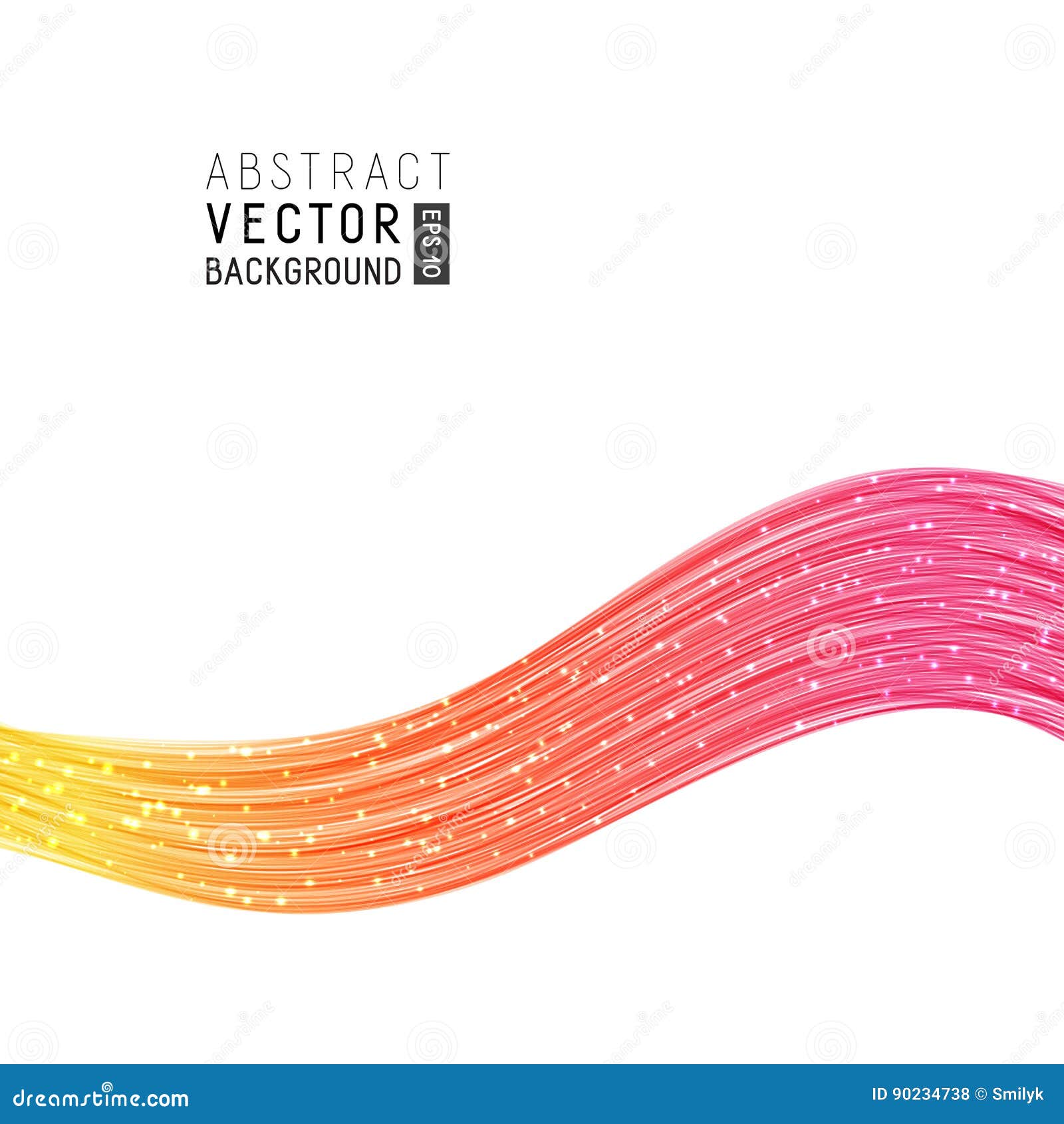 Abstract Background with Warm Gradient Wave Lines. Modern Design Stock ...