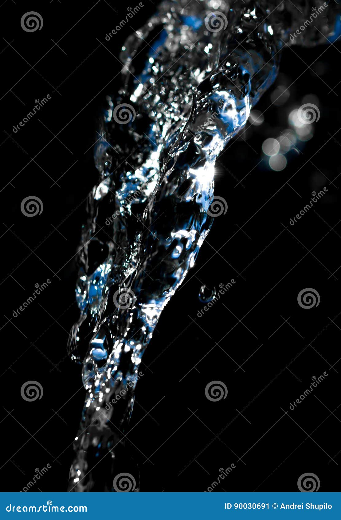 Abstract Background of Water on Black Stock Image - Image of flowing ...