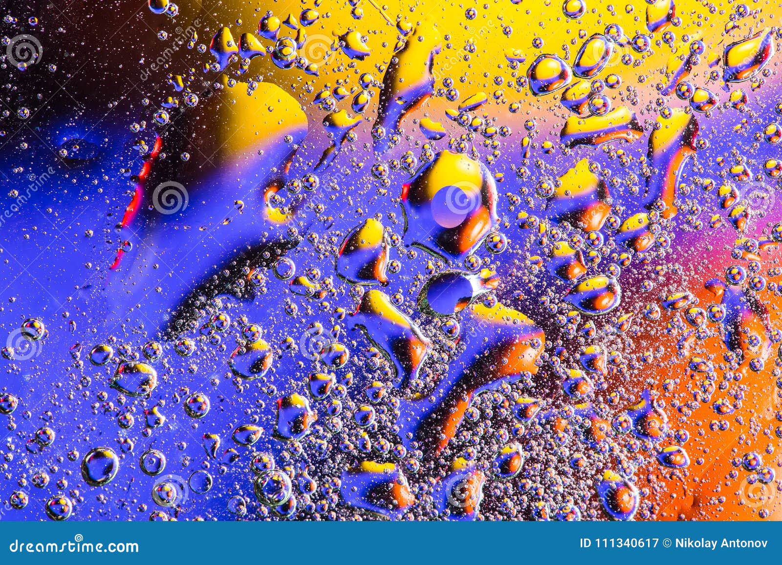 Abstract Background with Water Bubbles. Macro Shot of Air or Molecule ...