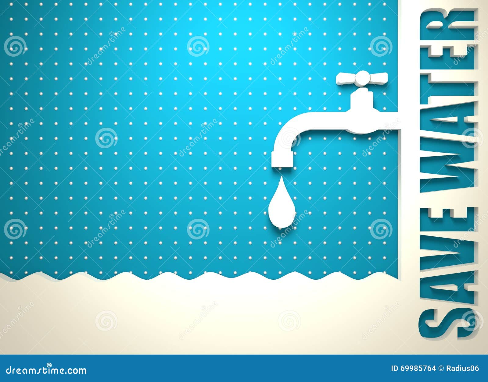 Abstract Background. Water Conservation Concept Stock Illustration ...