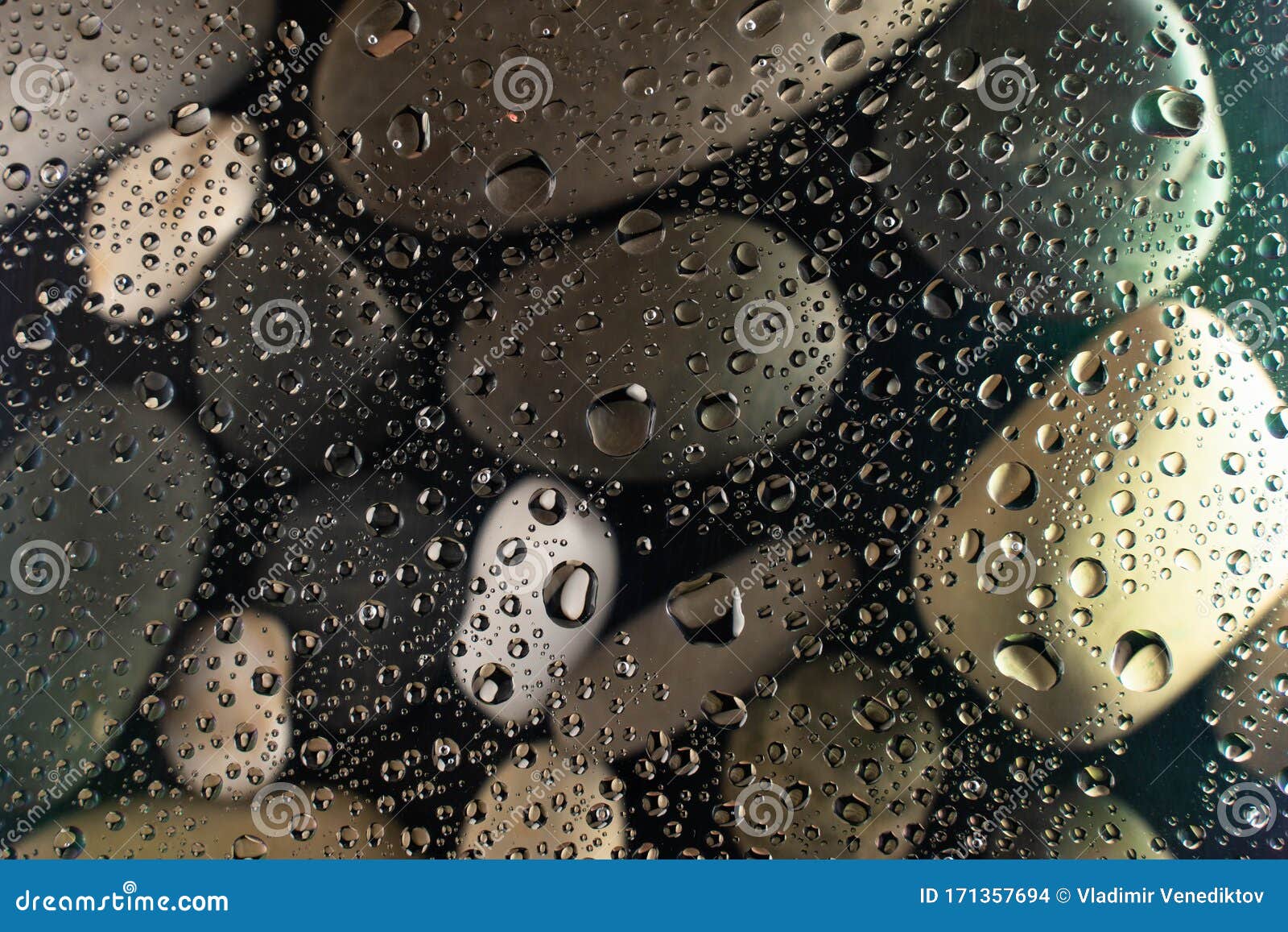 Abstract Background of a Water Drop on a Stone Surface Made of Sea ...