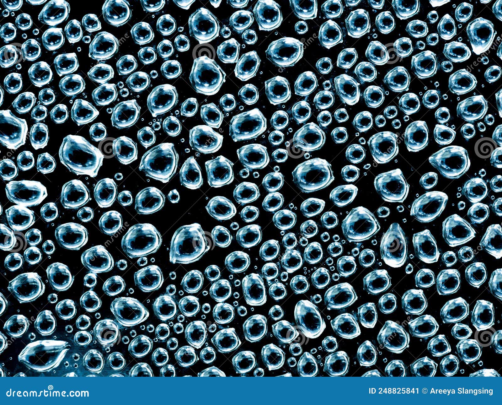 Abstract Background Water Drops on the Surface with Full of Droplets ...