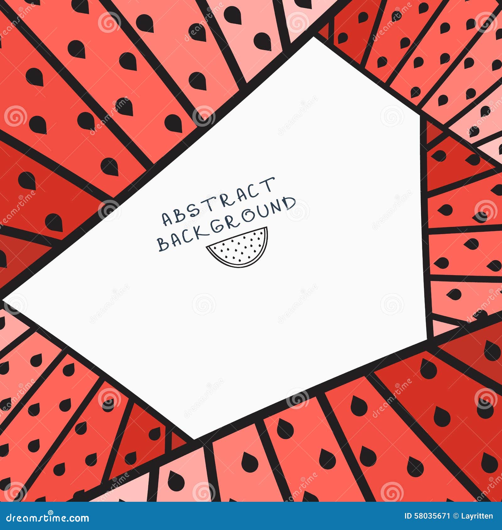 Abstract Background of Watermelon Handmade Stock Vector - Illustration ...