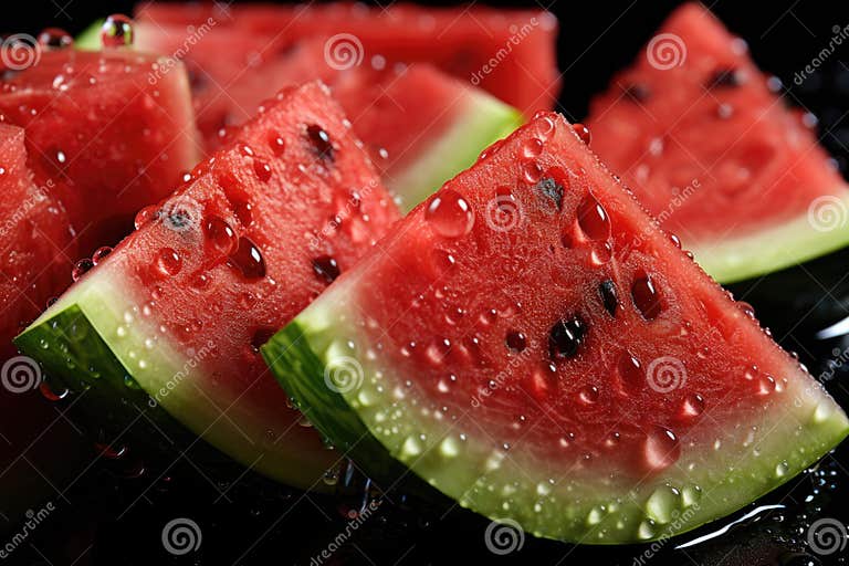 Abstract Background of Watermelon Texture. Macro Watermelon Stock ...