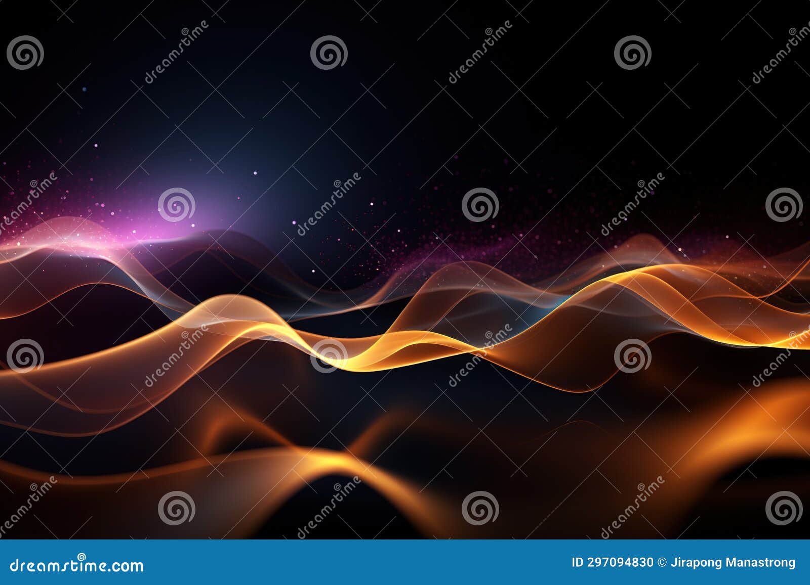 Abstract Background, Wave Lines Dynamic Flowing Light, Data Digital ...