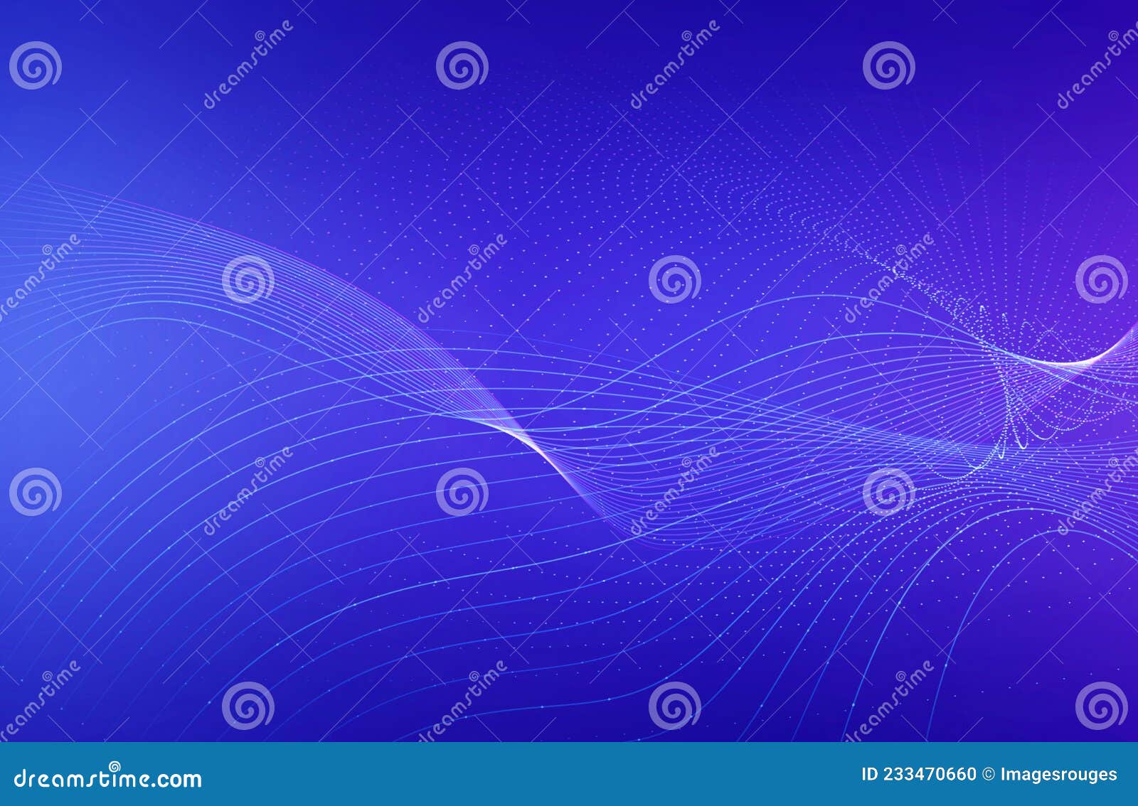 Abstract Background Wave Matrix Data of Dots and Lines Stock Photo ...
