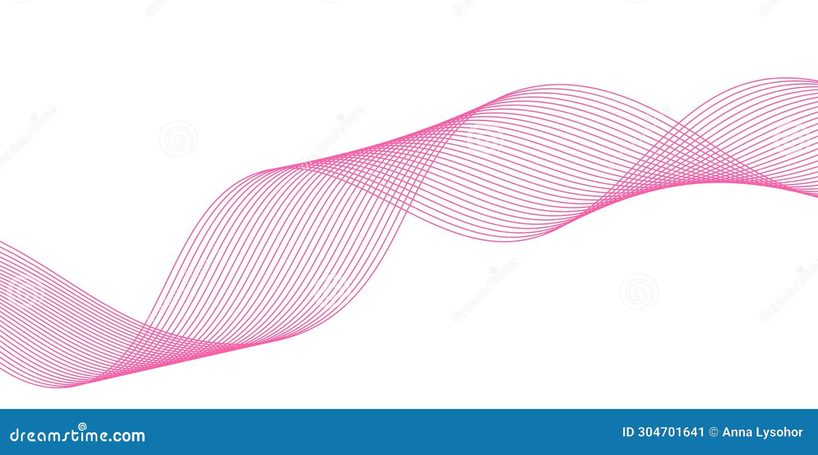 Abstract Background with Waves for Banner. Pink Lines on White Stock ...