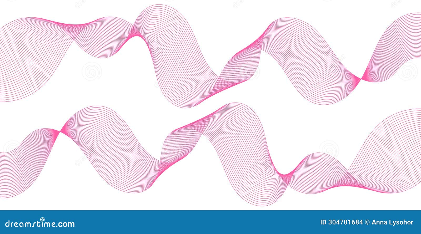 Abstract Background with Waves for Banner. Pink Lines on White Stock ...