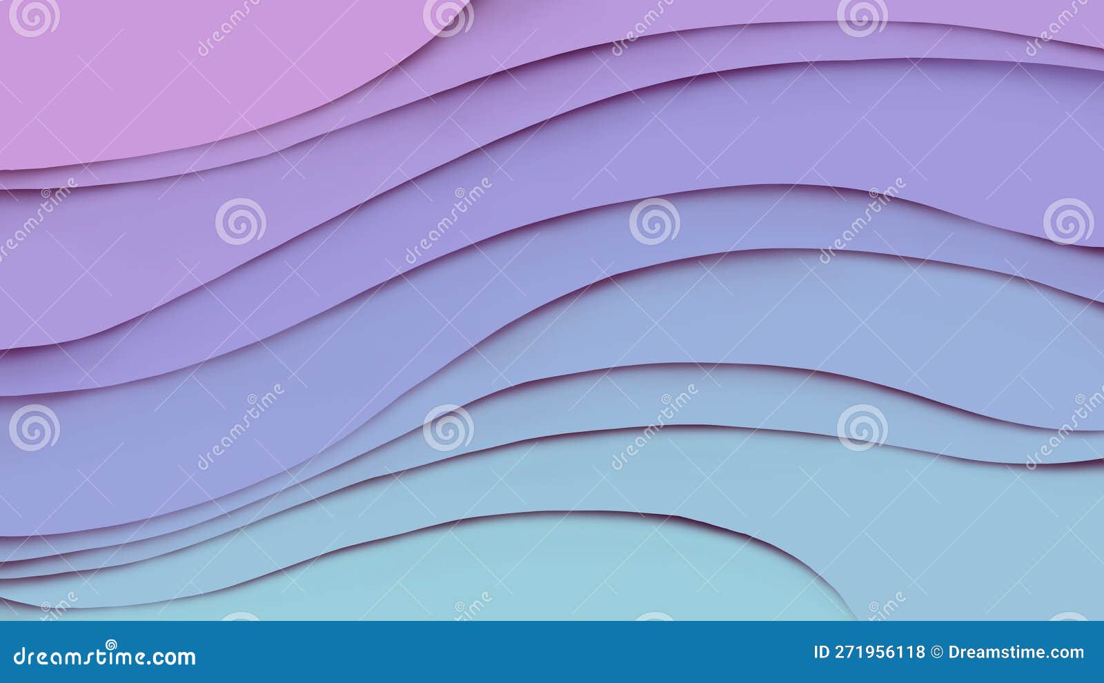 Abstract Background with Waves in Cold Pastel Colors Stock Illustration ...