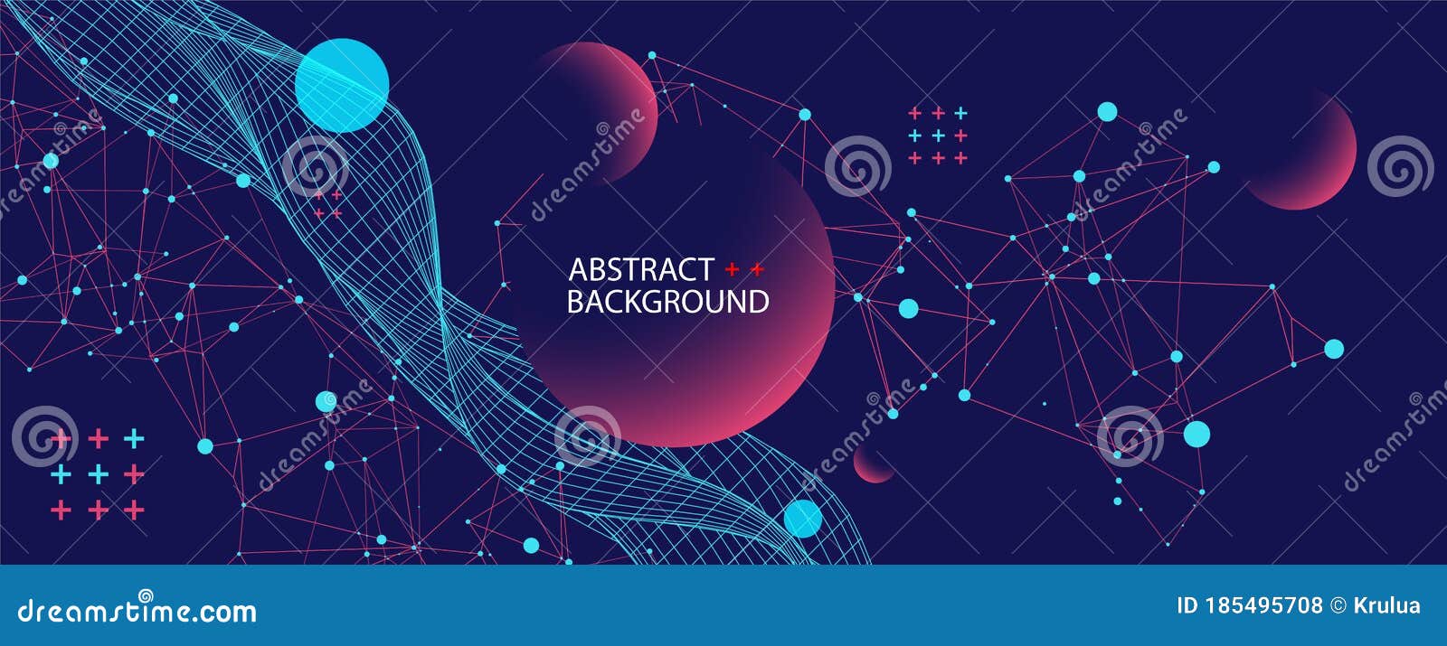 Abstract Background with Waves. 3D Surface Stock Vector - Illustration ...