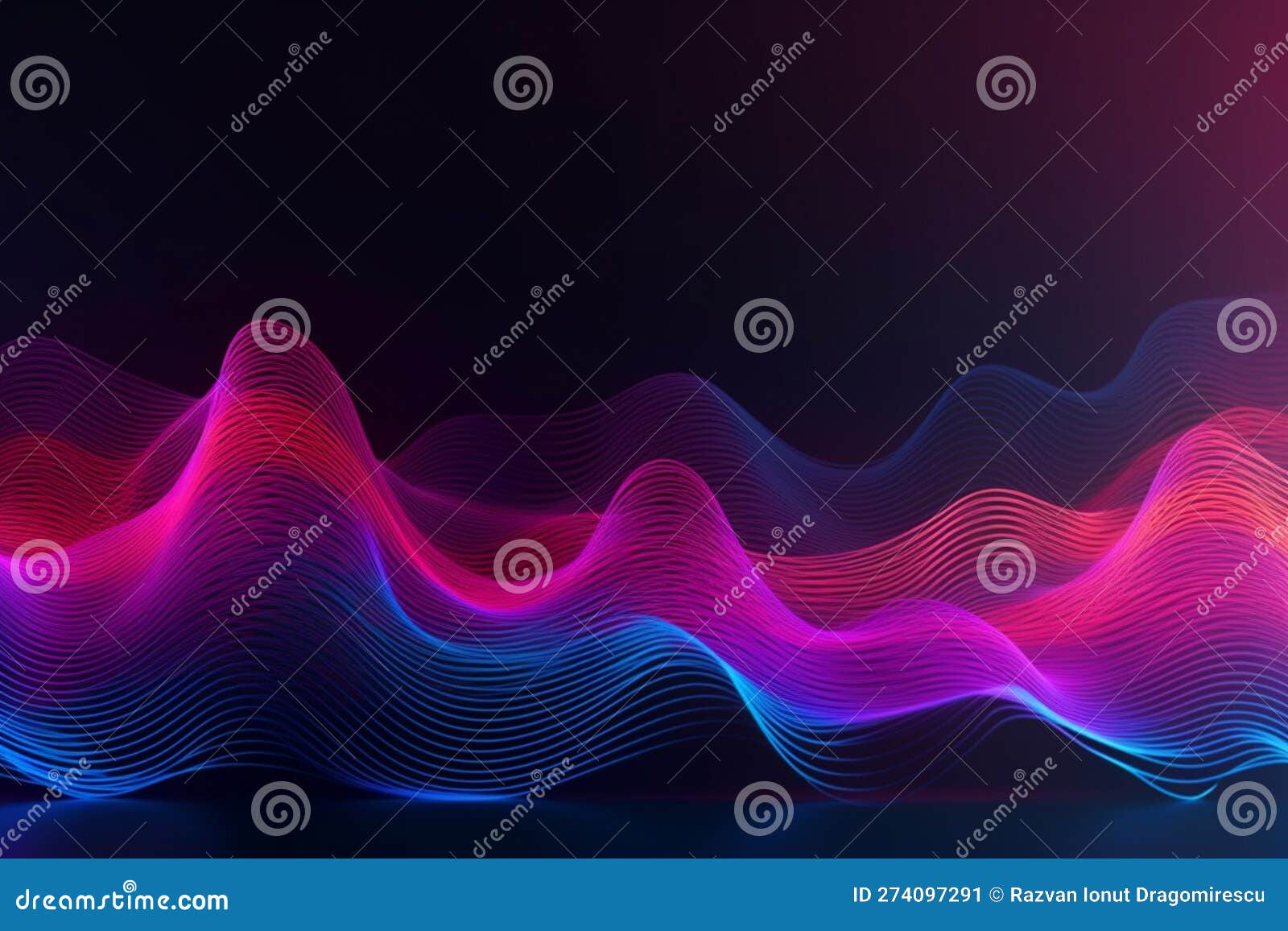 Abstract Background with a Waves Effect in Vibrant Purple and Blue ...
