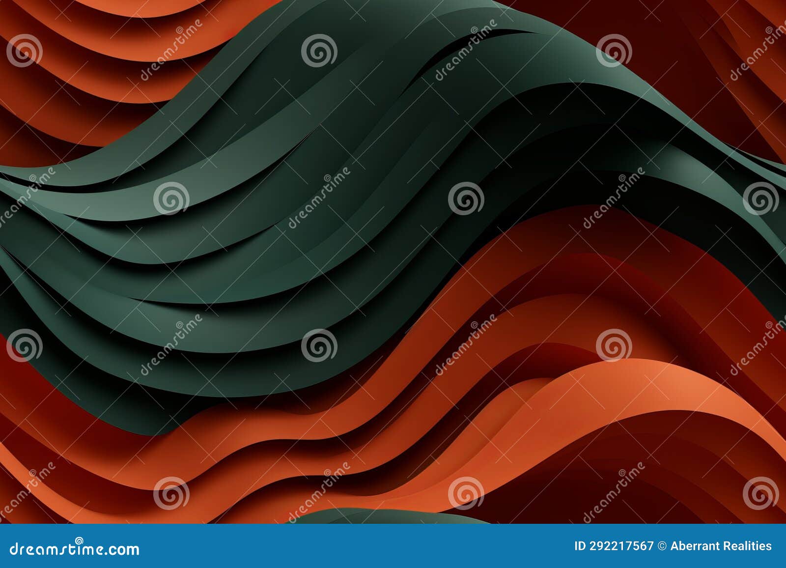 An Abstract Background with Waves in Red Green and Orange Stock ...