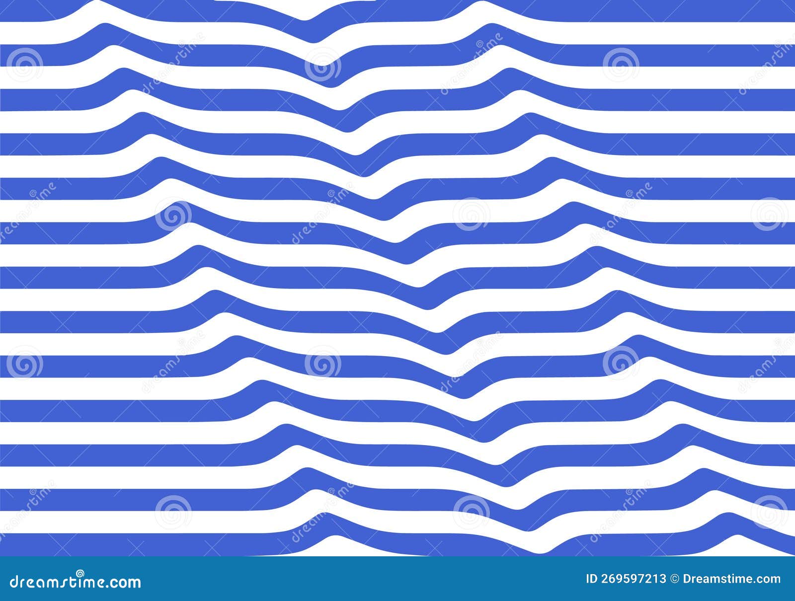 Abstract Background with Waves and Stripes. Blue and White Minimalist ...