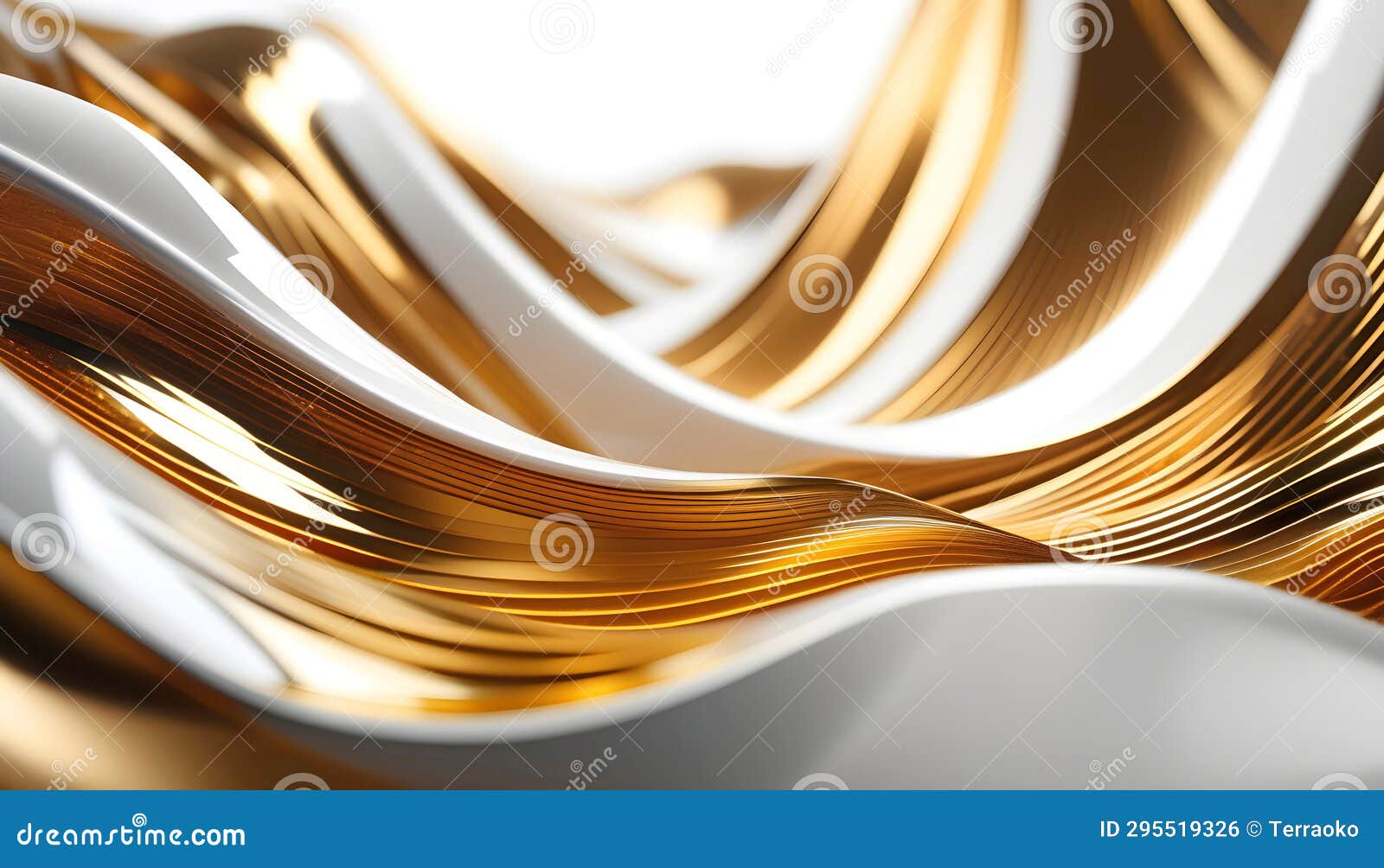 Abstract Background with Waves of White Gold Color in High Resolution ...