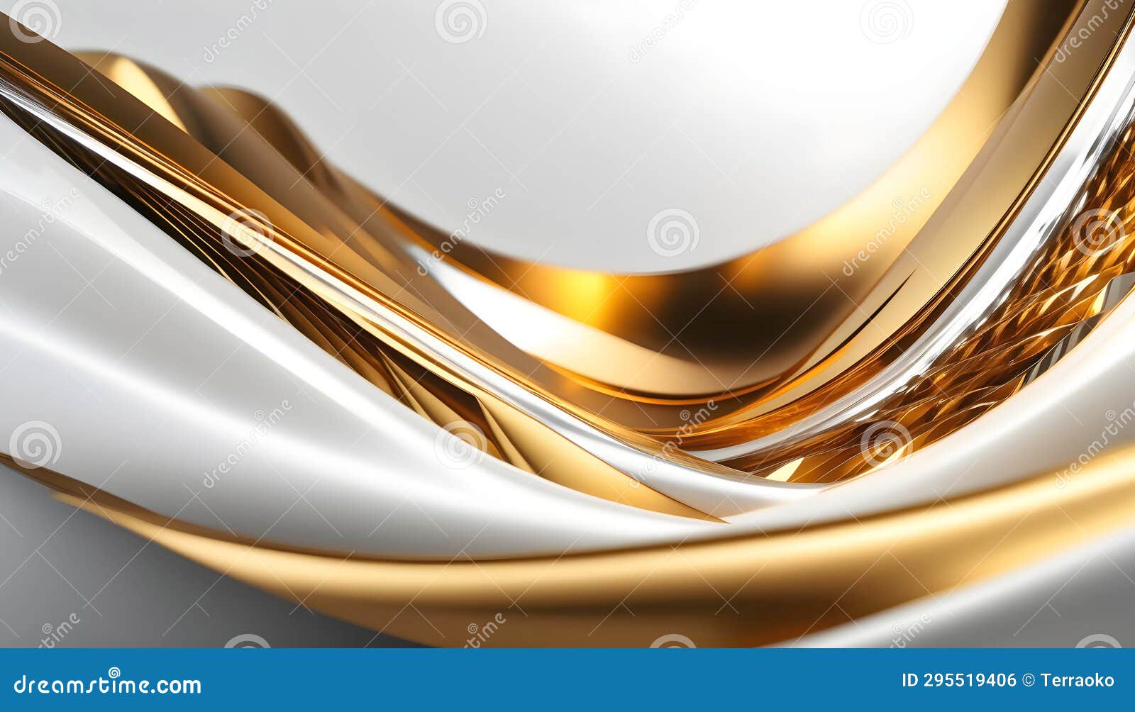 Abstract Background with Waves of White Gold Color in High Resolution ...