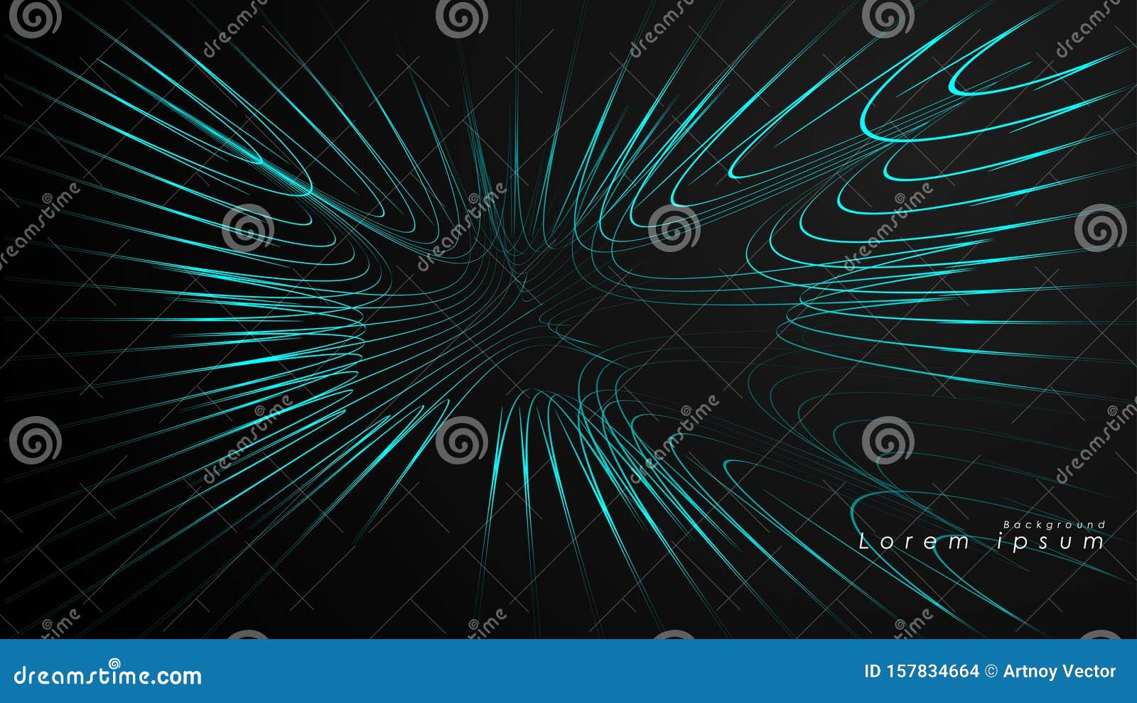 Abstract Background of Wavy Futuristic Blue Lines Stock Vector ...