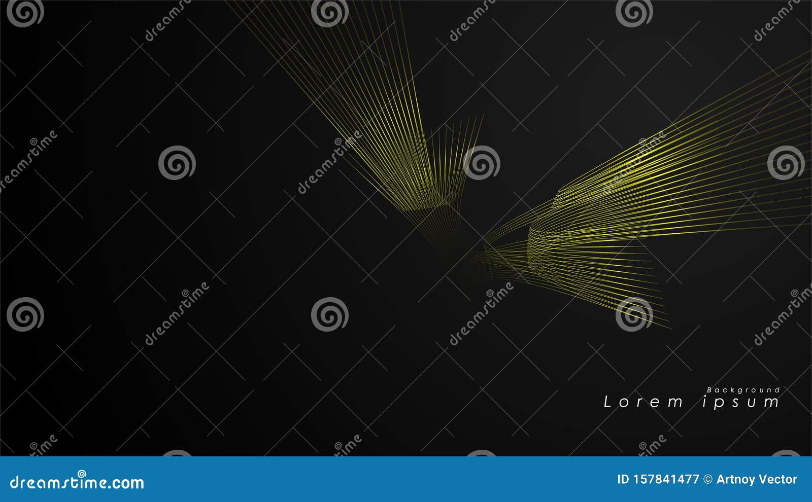 Abstract Background of Wavy Futuristic Yellow Lines Stock Vector ...