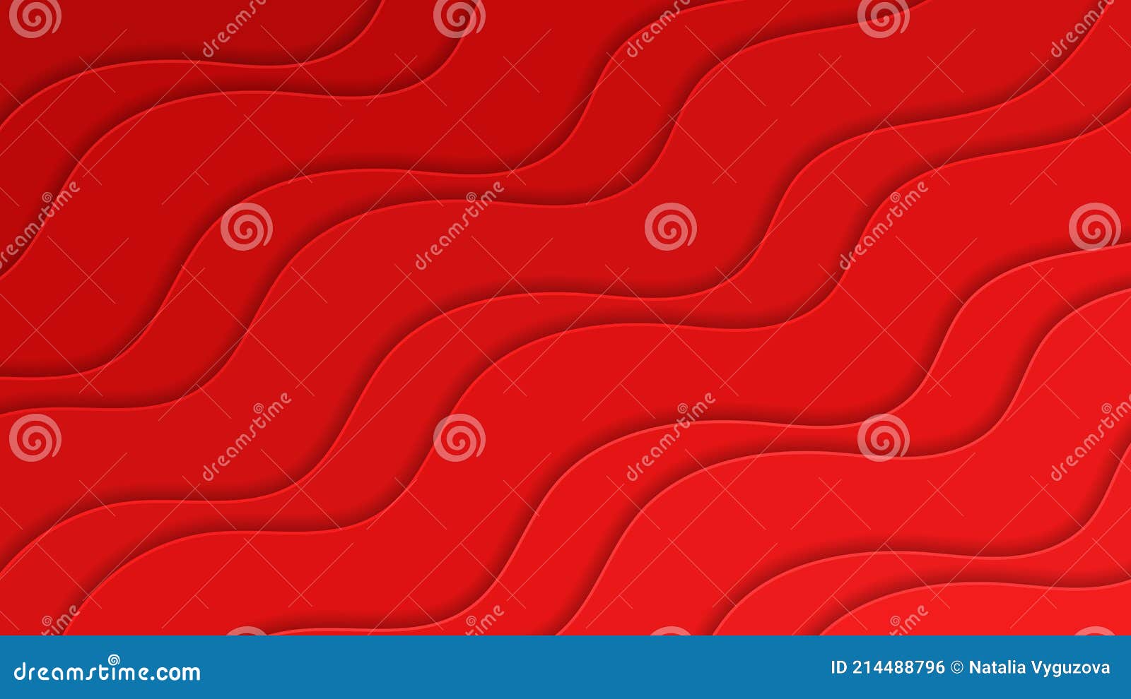 Abstract Background Wavy Lines Red Colors Stock Vector - Illustration ...