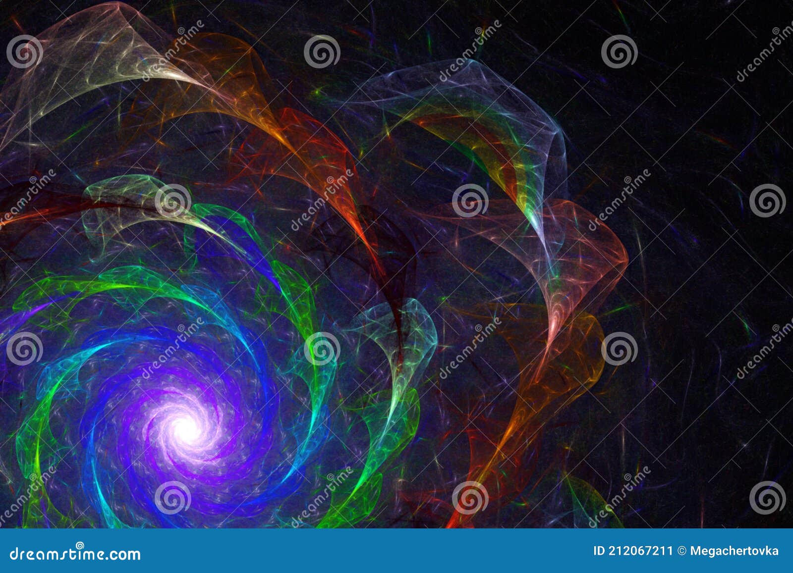 Abstract Fractal Colorful Cosmical Background Stock Illustration ...
