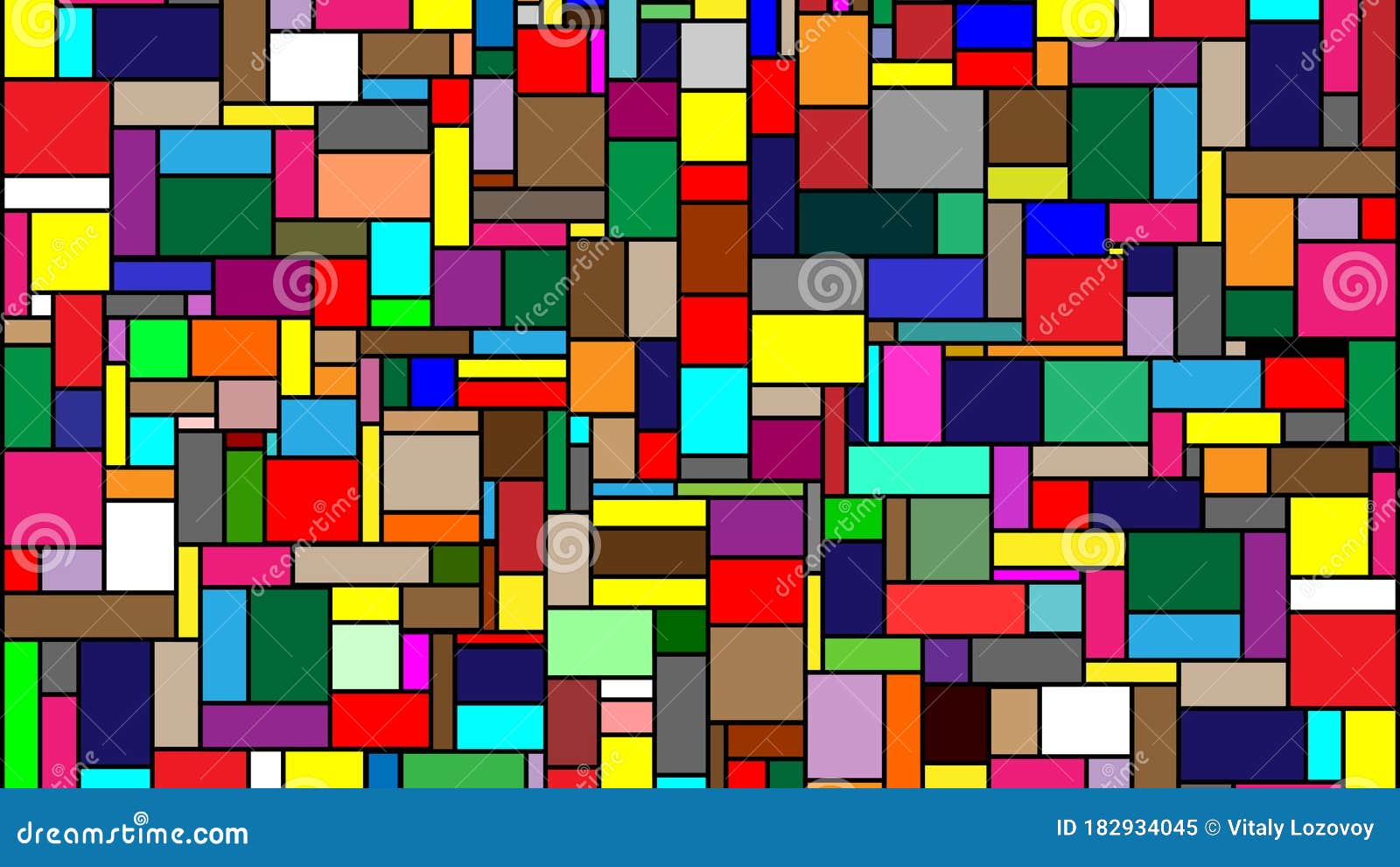 Multi-colored Geometric Shapes Stock Illustration - Illustration of ...