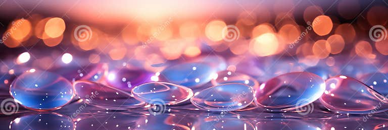 Abstract Background for Website Header of Multicolor Drops on Backdrop ...