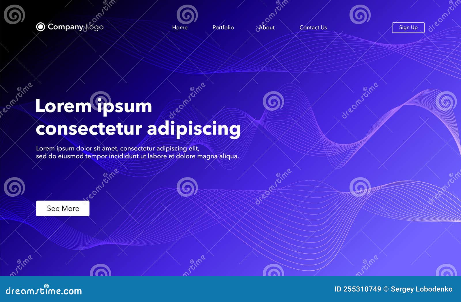 Abstract Background Website Landing Page. Template for Websites, or ...