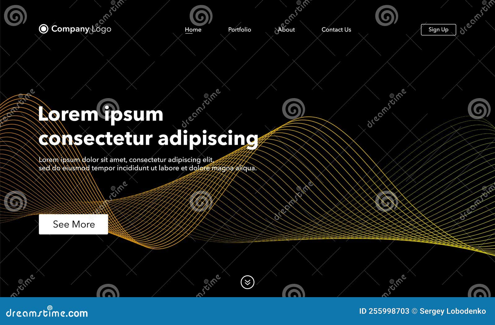 Abstract Background Website Landing Page. Template for Websites, or ...