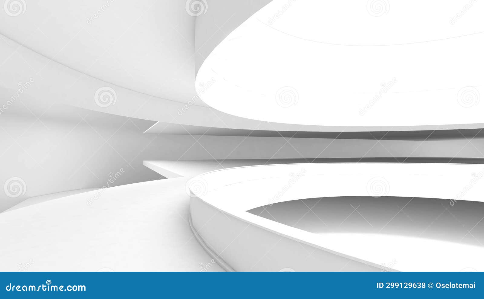 Abstract Background White Arch Structure,curved Structure,3d Rendering ...