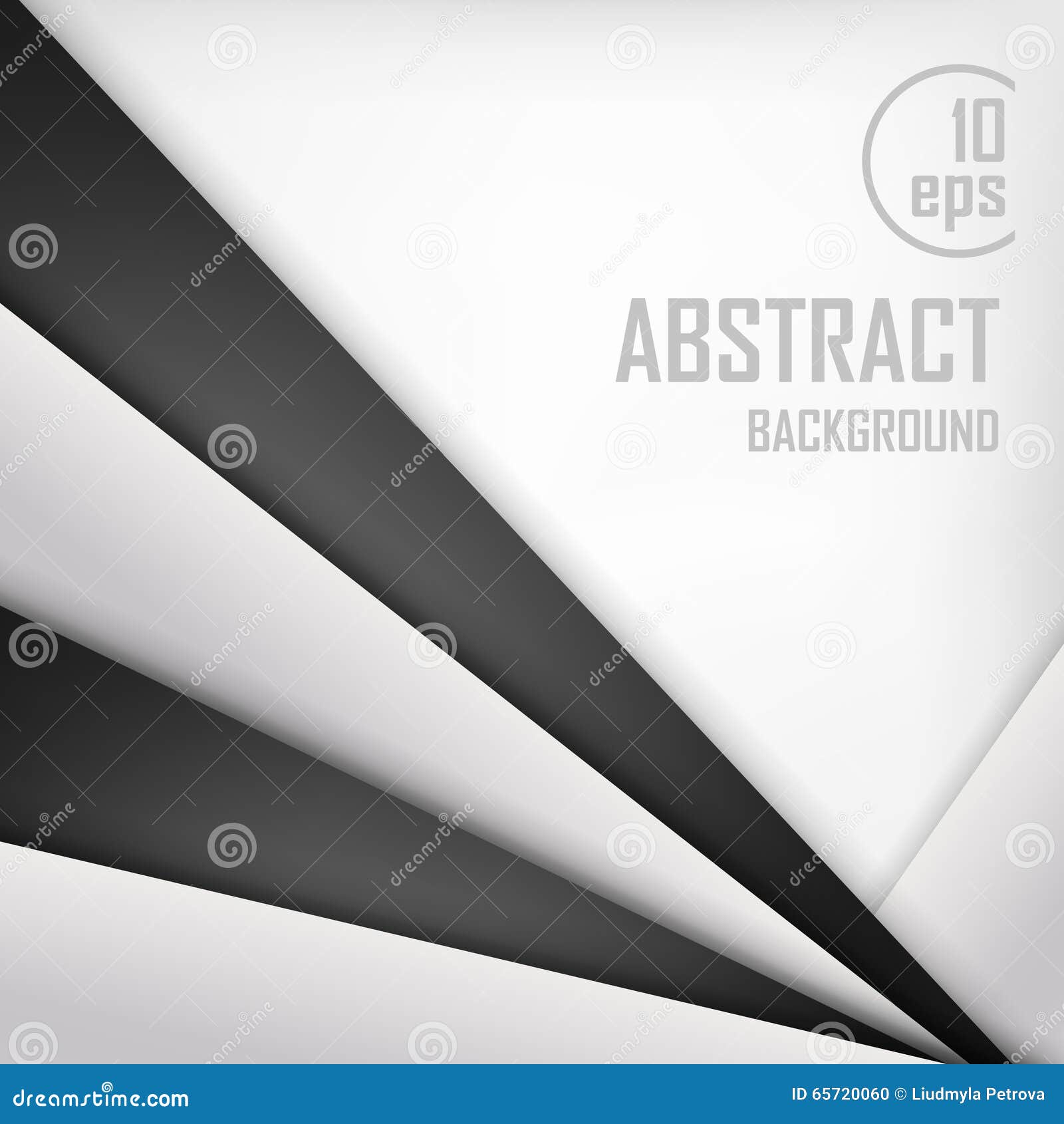 Abstract Background of White and Black Origami Paper. Vector ...