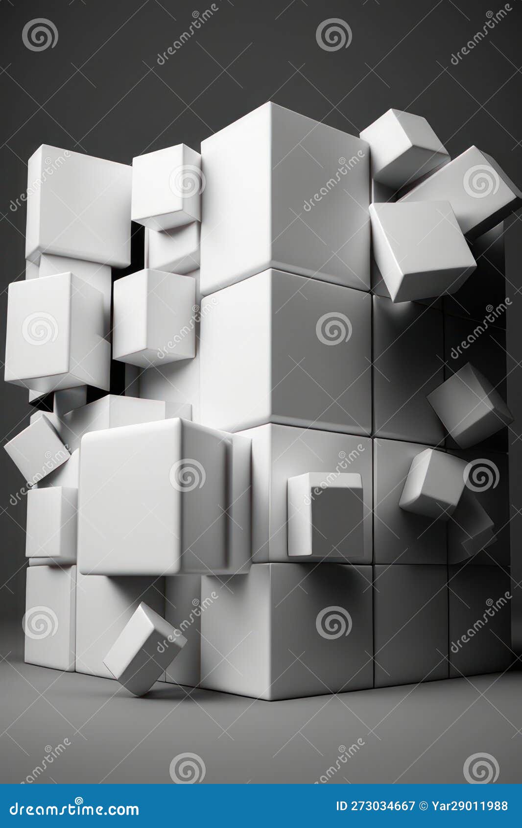 Abstract Background, White Cubes. Vertical Background Stock ...