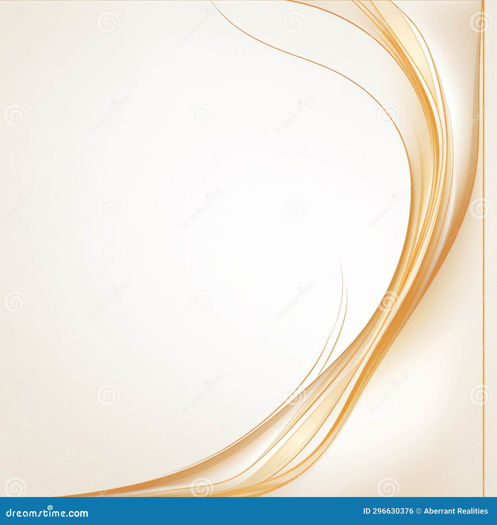 An Abstract Background with a White Background and a Gold Wavy Line ...