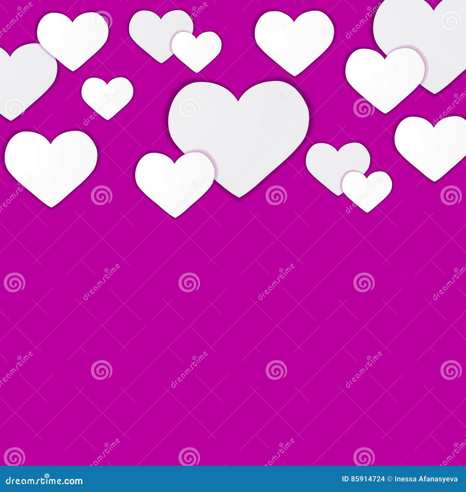 Abstract Background with White Hearts Stock Vector - Illustration of ...