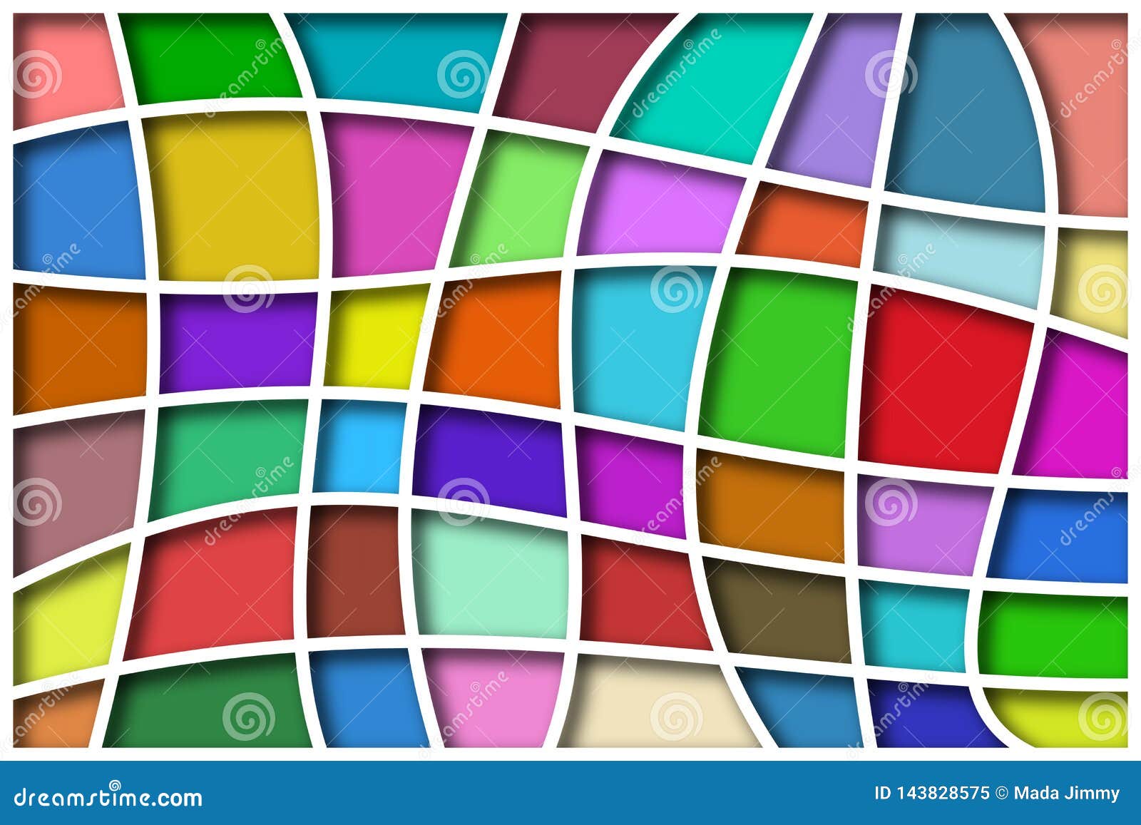 White Lines with Shadow on Random Color Background Stock Vector ...
