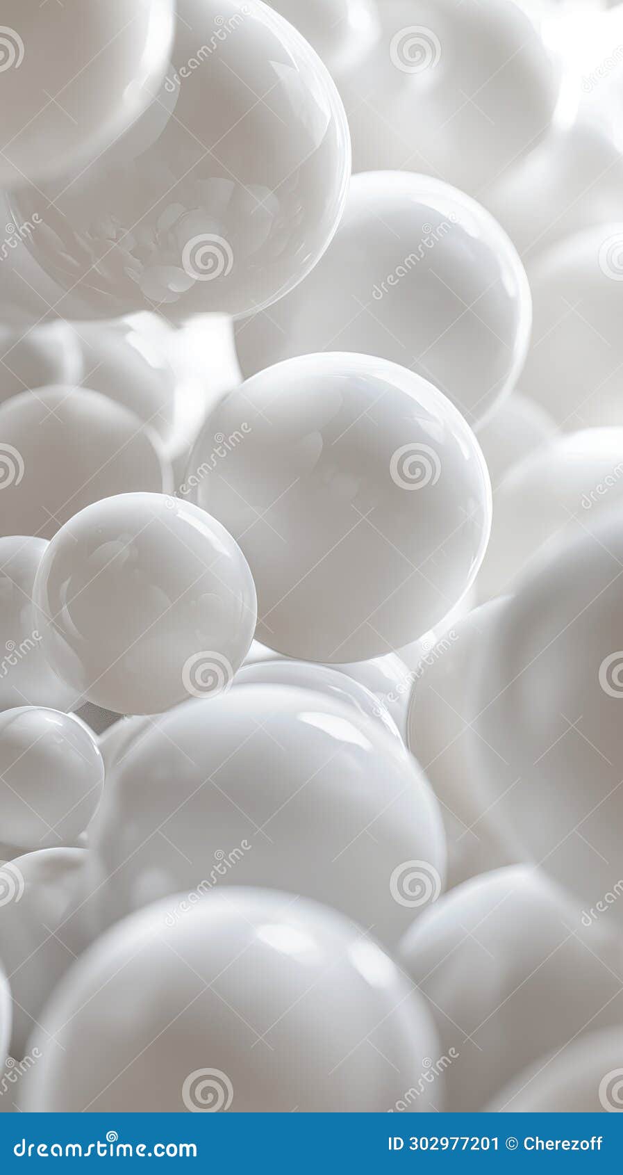 Abstract Background of White Soft Spheres Stock Image - Image of ...