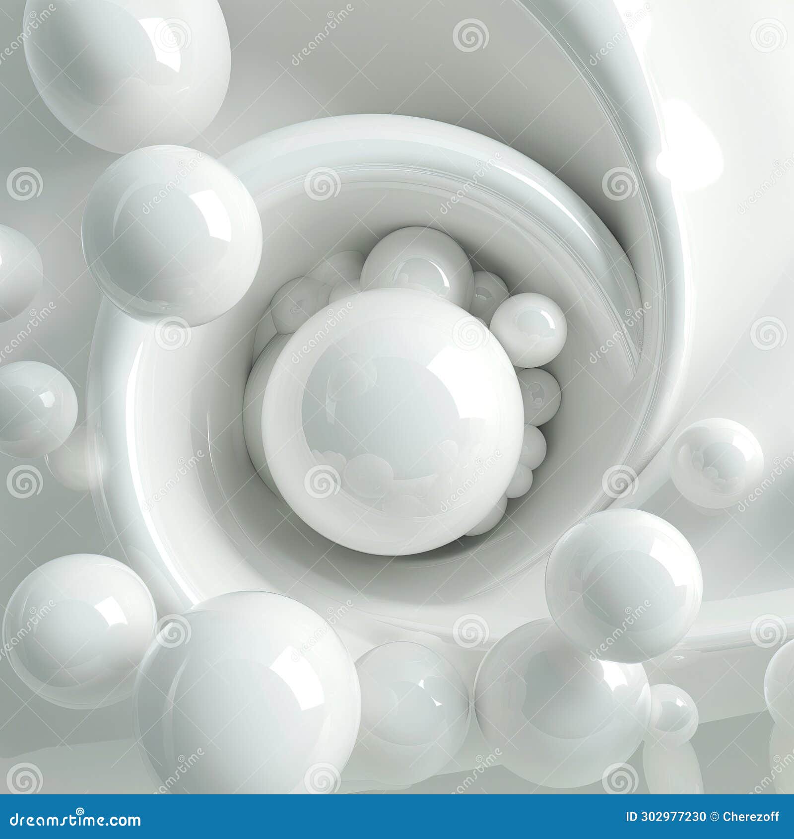 Abstract Background of White Soft Spheres Stock Photo - Image of modern ...