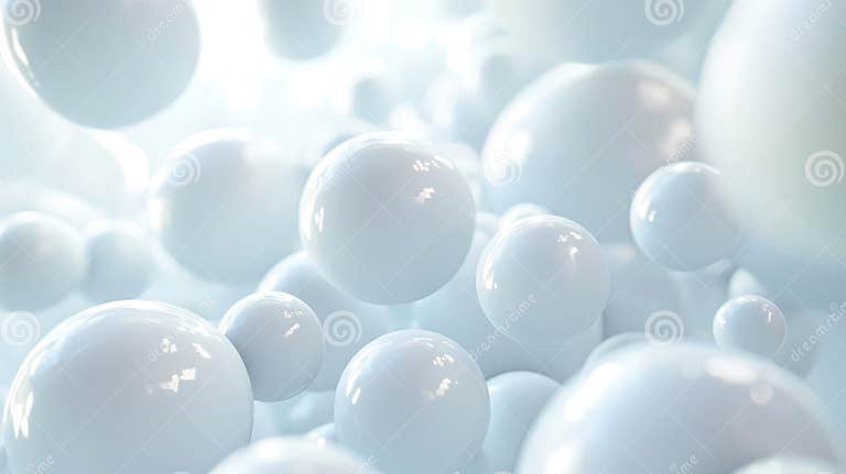 Abstract Background of White Soft Spheres Stock Photo - Image of ...