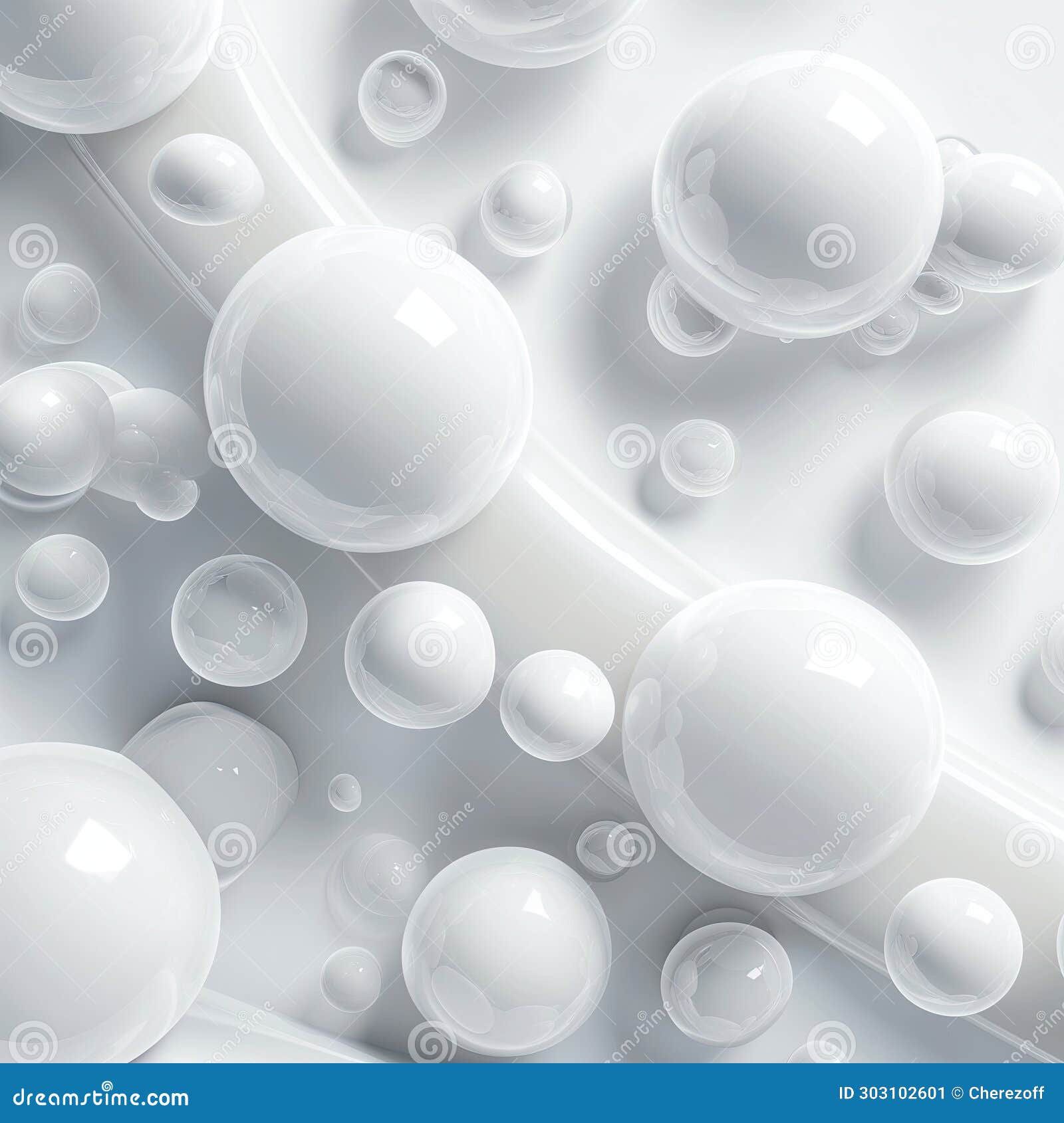 Abstract Background of White Soft Spheres Stock Image - Image of ...