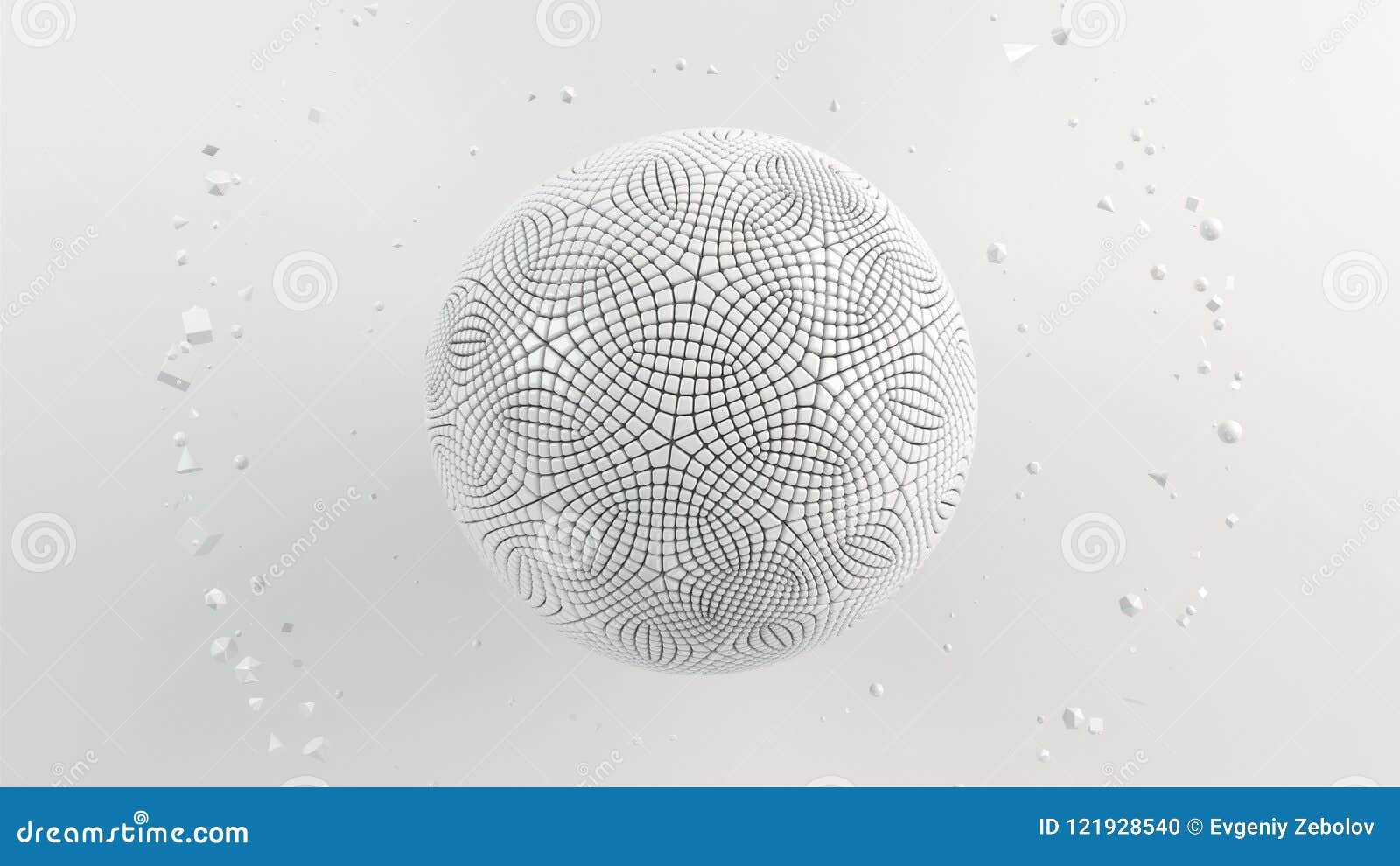 White Sphere on the White Surface Stock Illustration - Illustration of ...