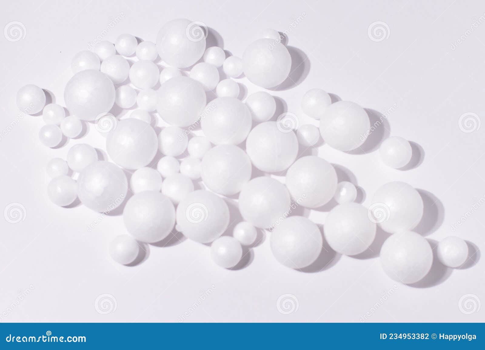 Abstract Background. White Spheres with Hard Shadows Stock Photo ...